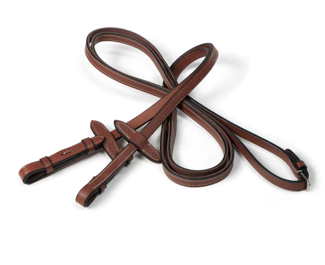 BUTET Soft Rubber Reins with Leather Ends | Durable & Safe – Horseplay